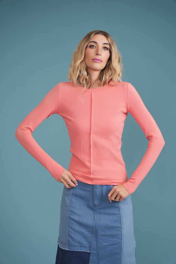 Wide Rib Long Sleeve Tee – udelny.com