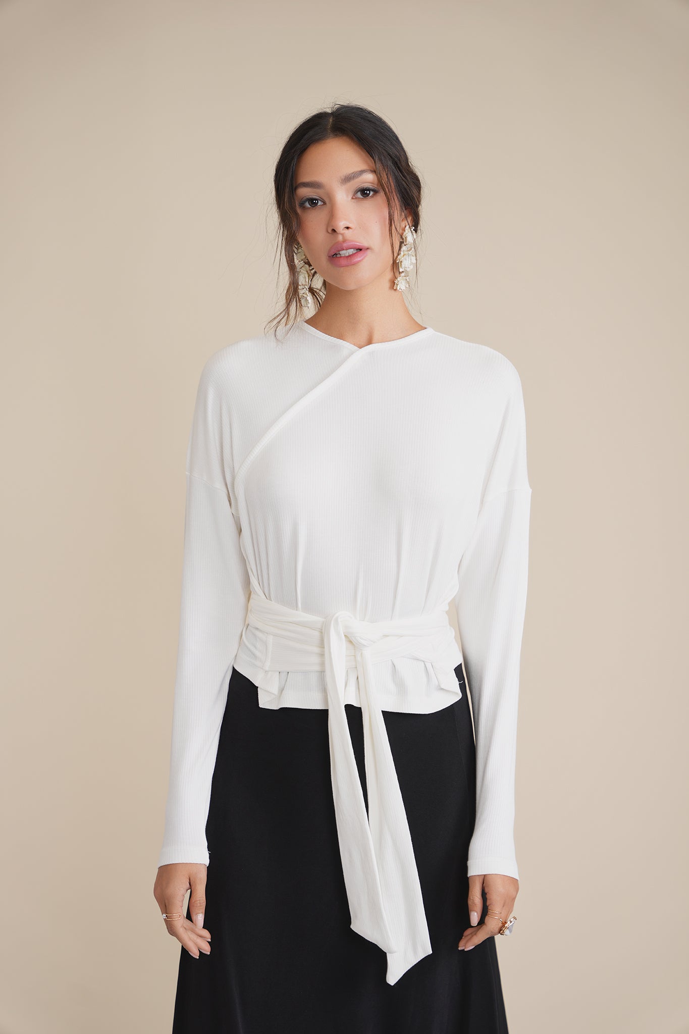 Soft Rib Tie V Tee – udelny.com