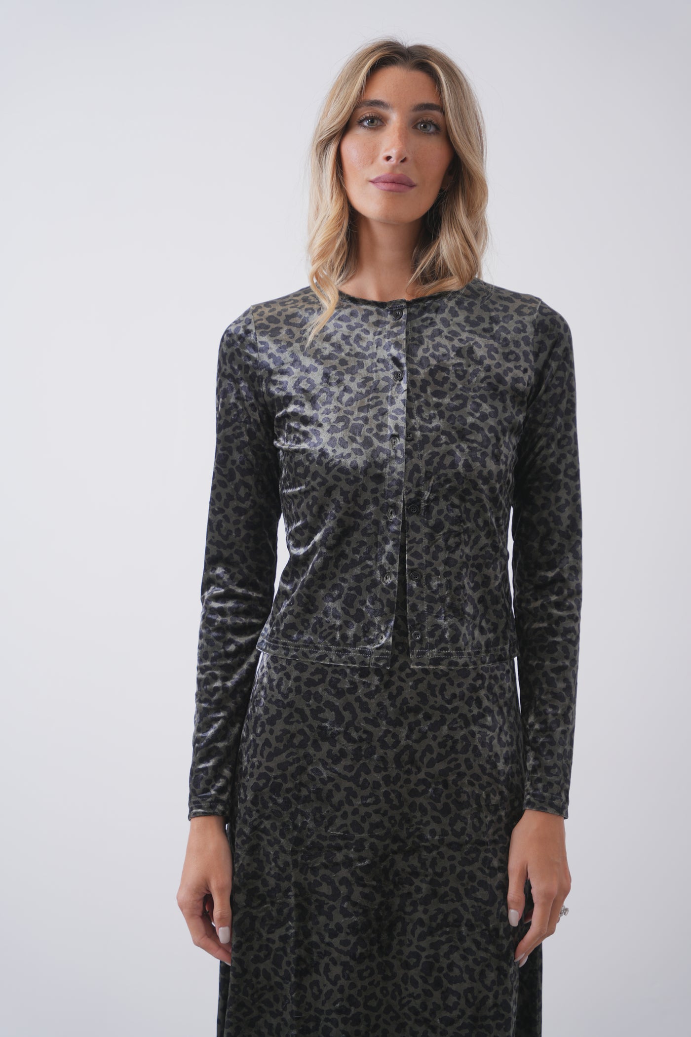 Velour Crop Cardigan – udelny.com