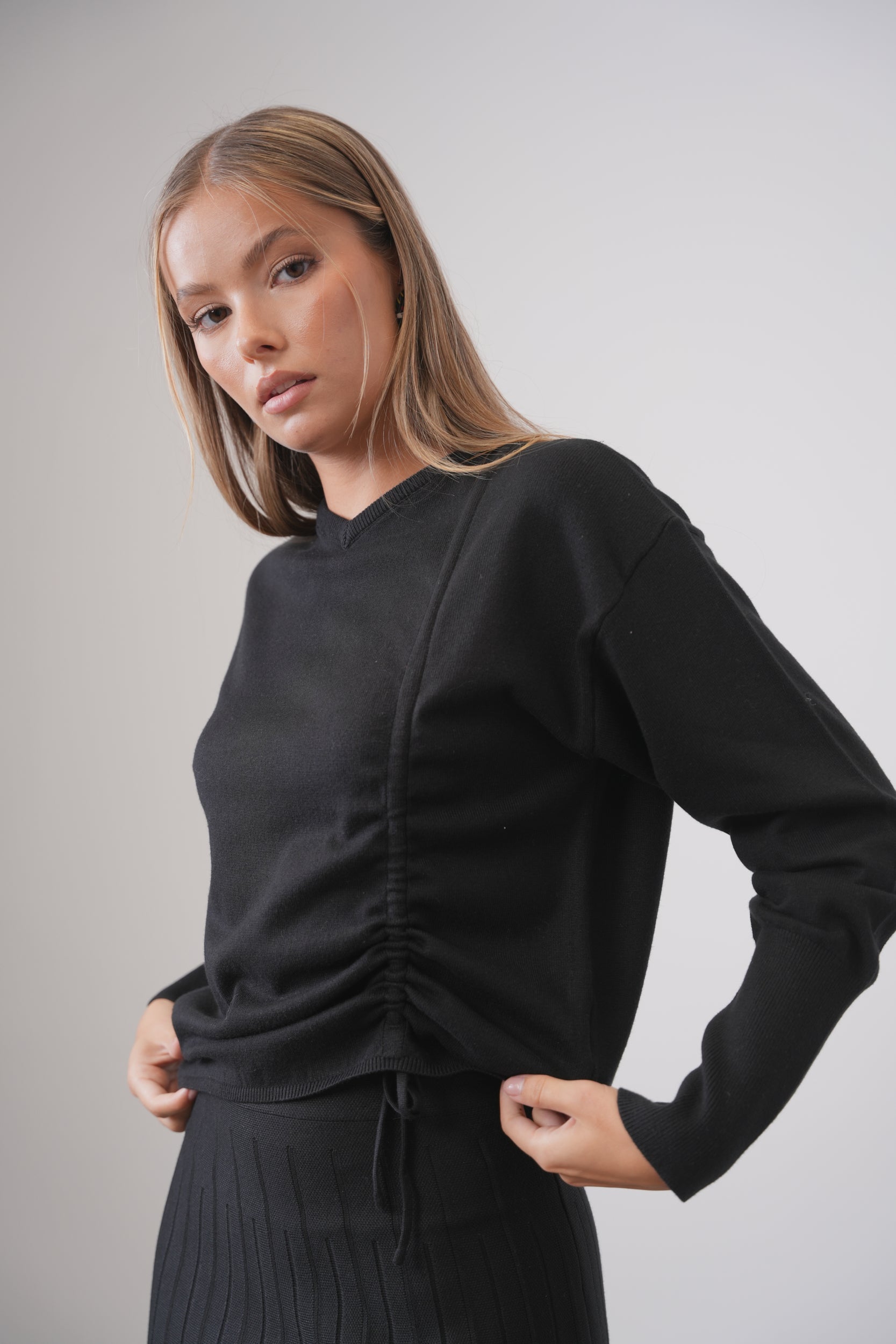 Ruched Knit Top – udelny.com