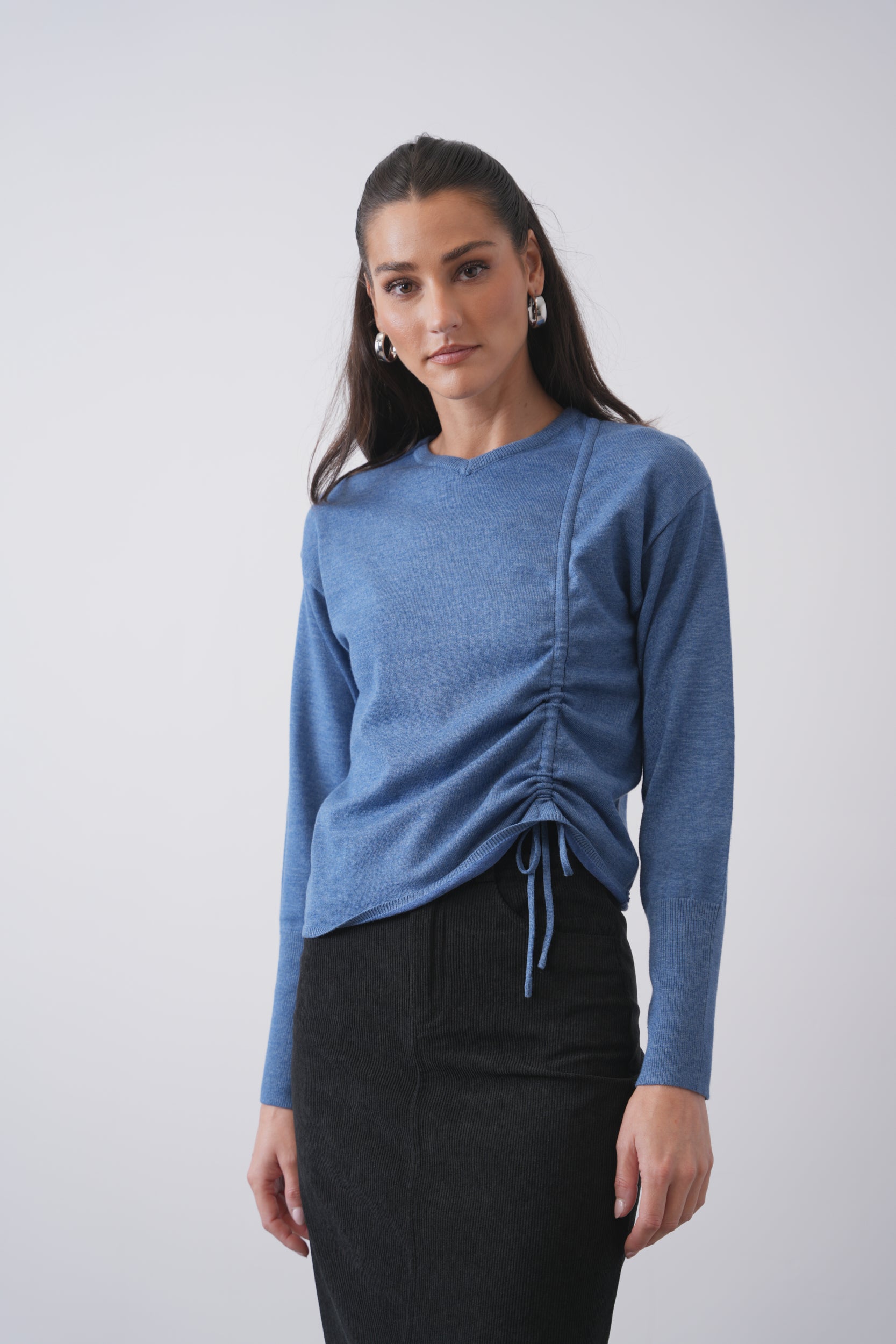 Ruched Knit Top – udelny.com