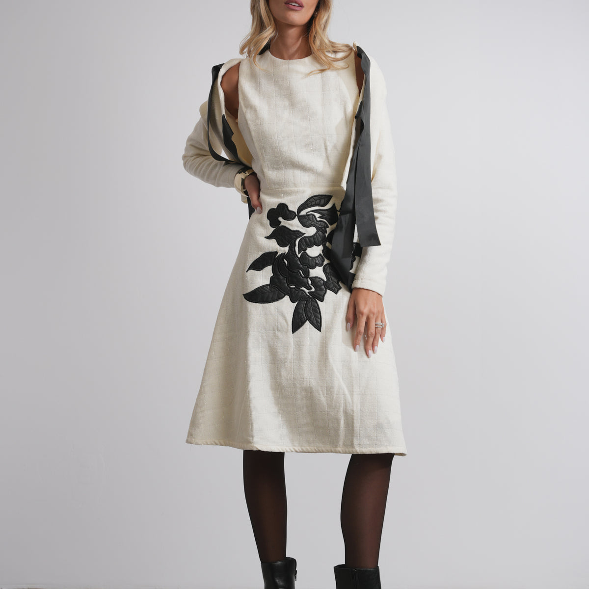 The Eleanor Embroidered Tweed Jumper – udelny.com