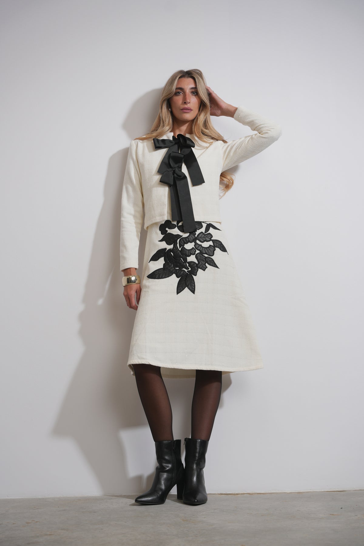 The Eleanor Embroidered Tweed Jumper – udelny.com