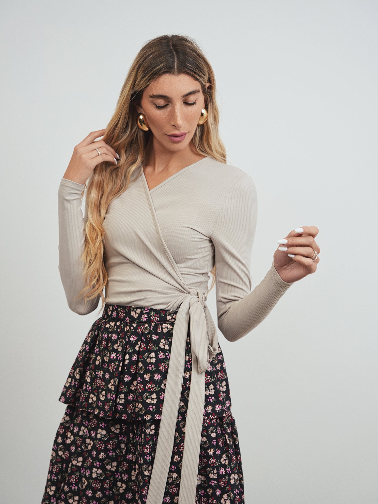 Wrap Soft Rib T-Shirt – udelny.com Wrap Soft Rib T-Shirt – udelny.com