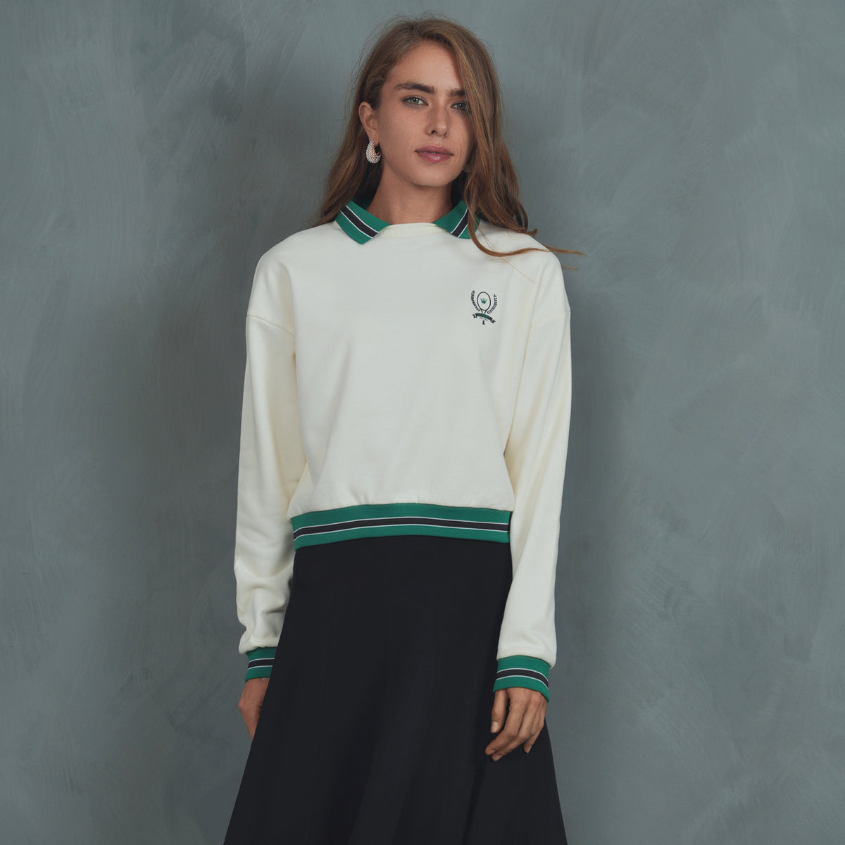 Collared Fleece Sweatshirt – udelny.com
