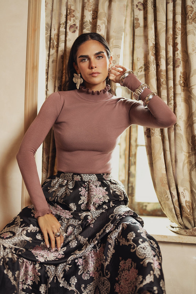 Soft Ruffle Mock Neck – udelny.com